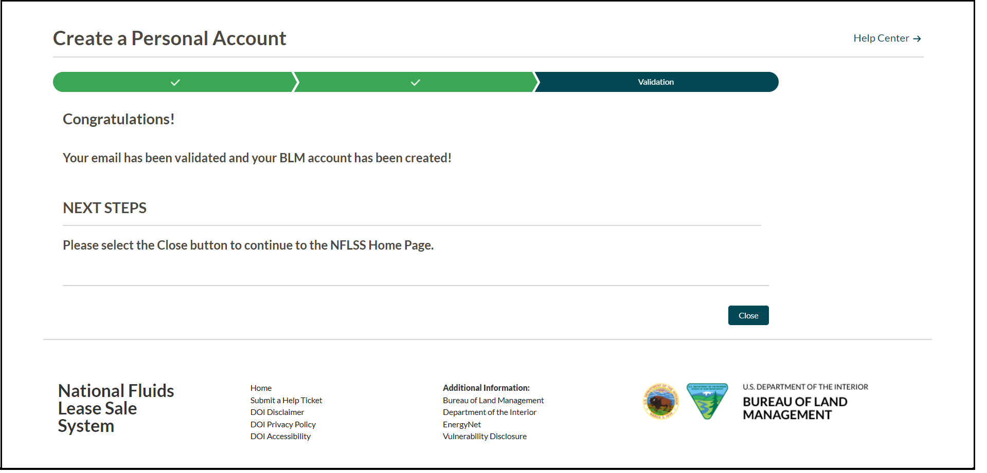 Create a New Personal Account Quick Guide