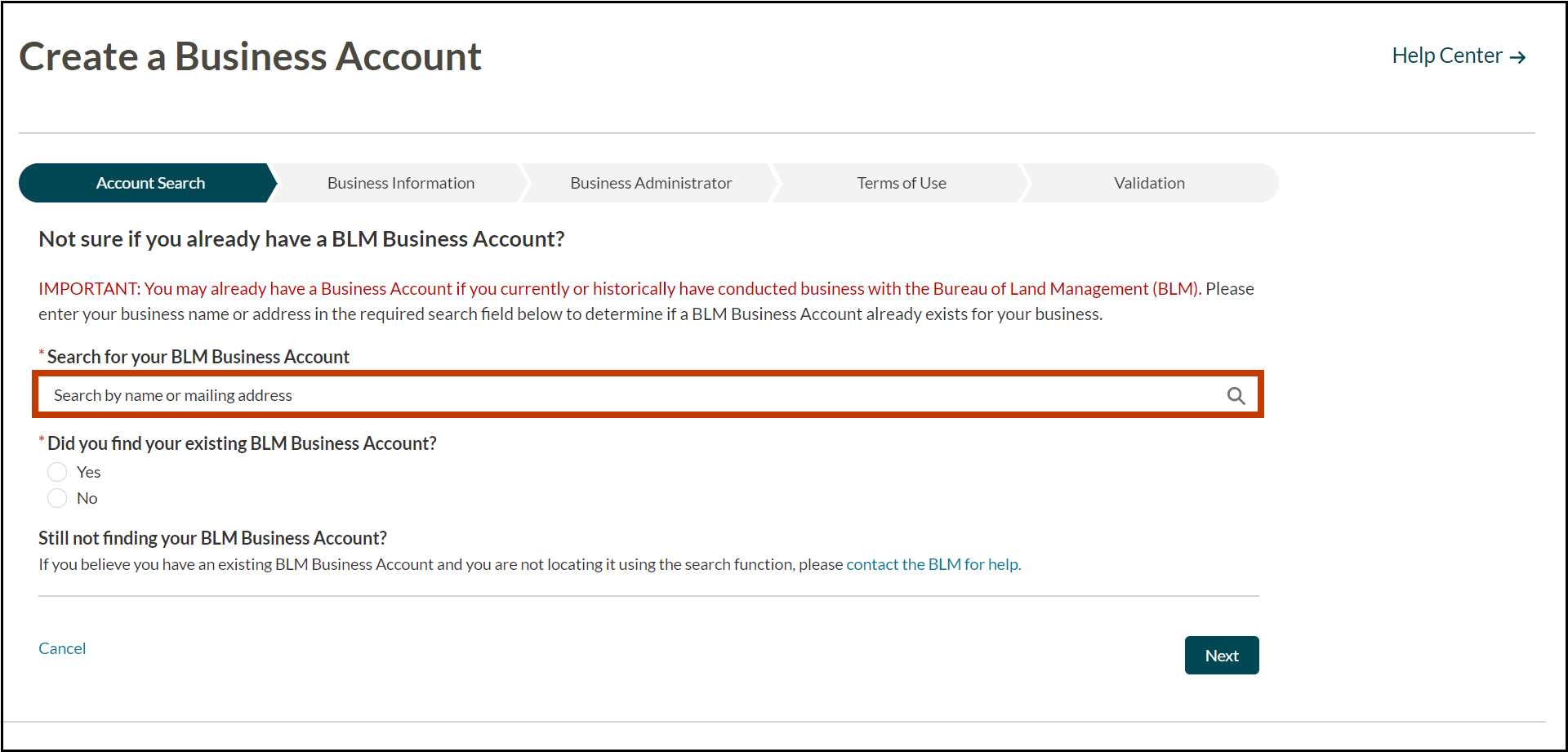 Create a New Business Account Quick Guide 1 of 2
