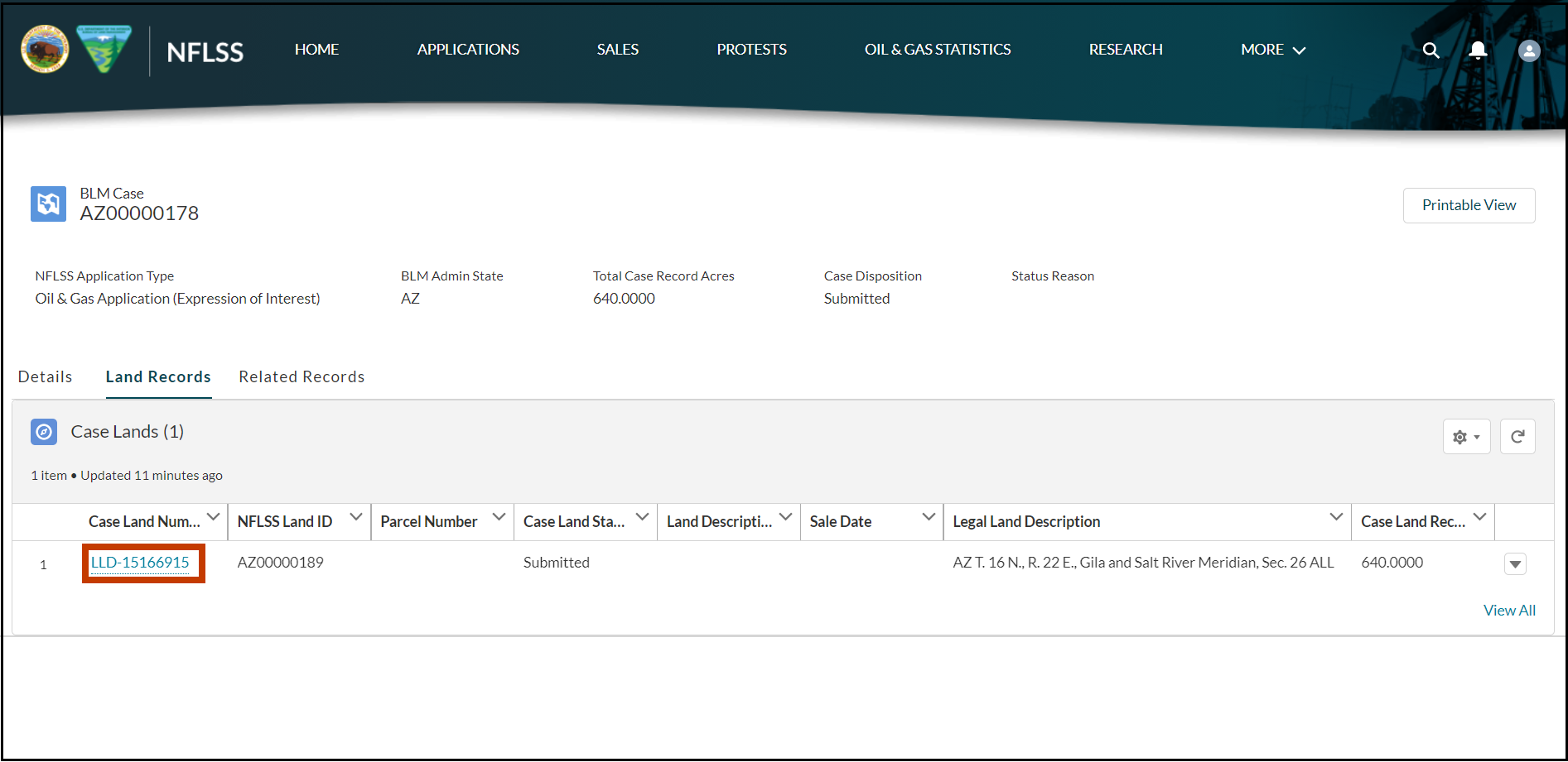 Track an Application (Case and Land Details) Quick Guide
